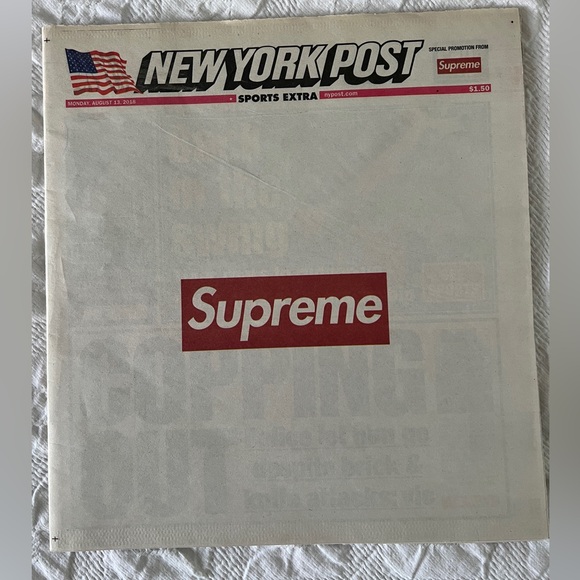 Supreme | Accessories | New York Post Supreme Collab | Poshmark